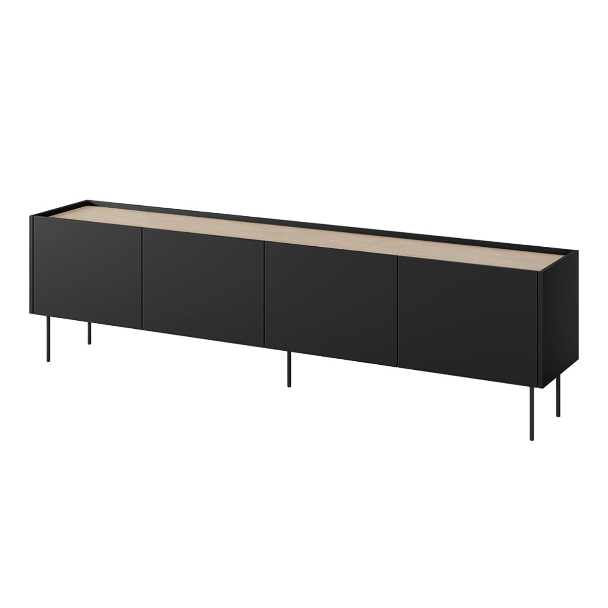 TURIN RTV kumode 220/60/40 melns – N1 Home